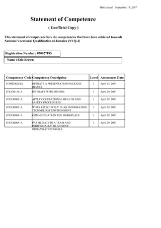 Competence cert | PDF