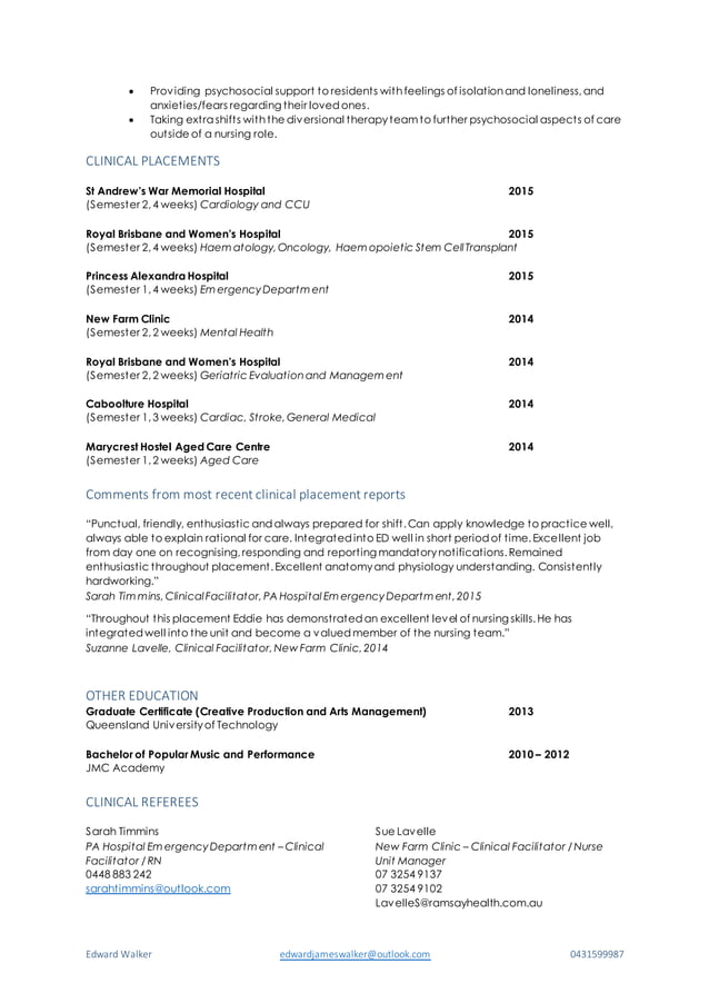 Resume of Edward Walker | DOCX | Undergraduate Education | College ...