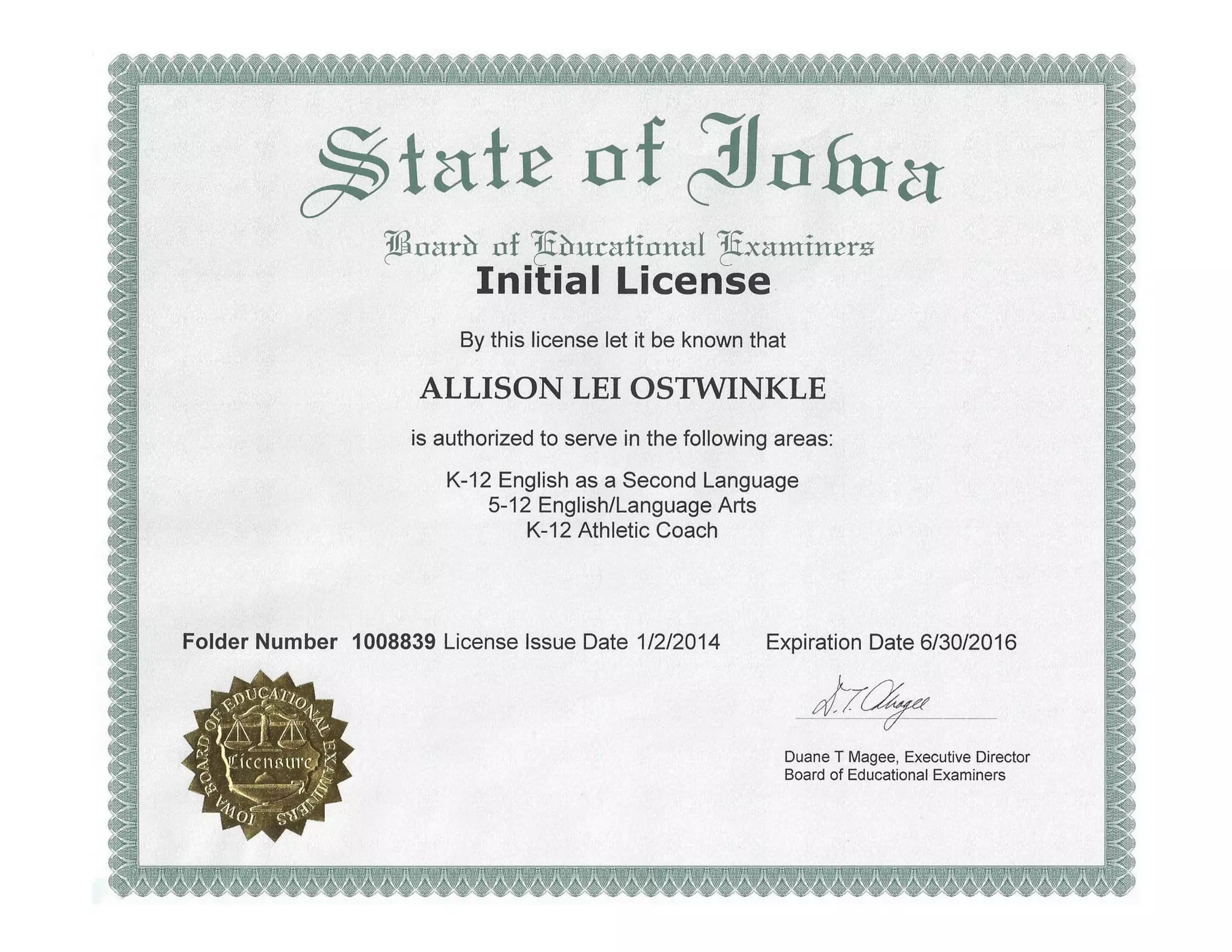 Initial License PDF | PDF