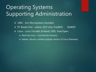 System Administration DCU | PPTX
