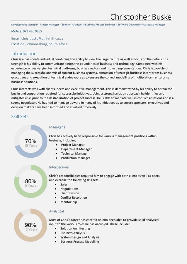 CV Christopher Buske | PDF
