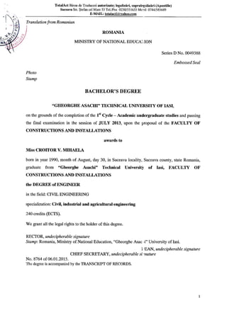 Bachelor's degree + Diploma supplement | PDF