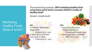 Marketing Food to Children- Nutr 490W | PPTX