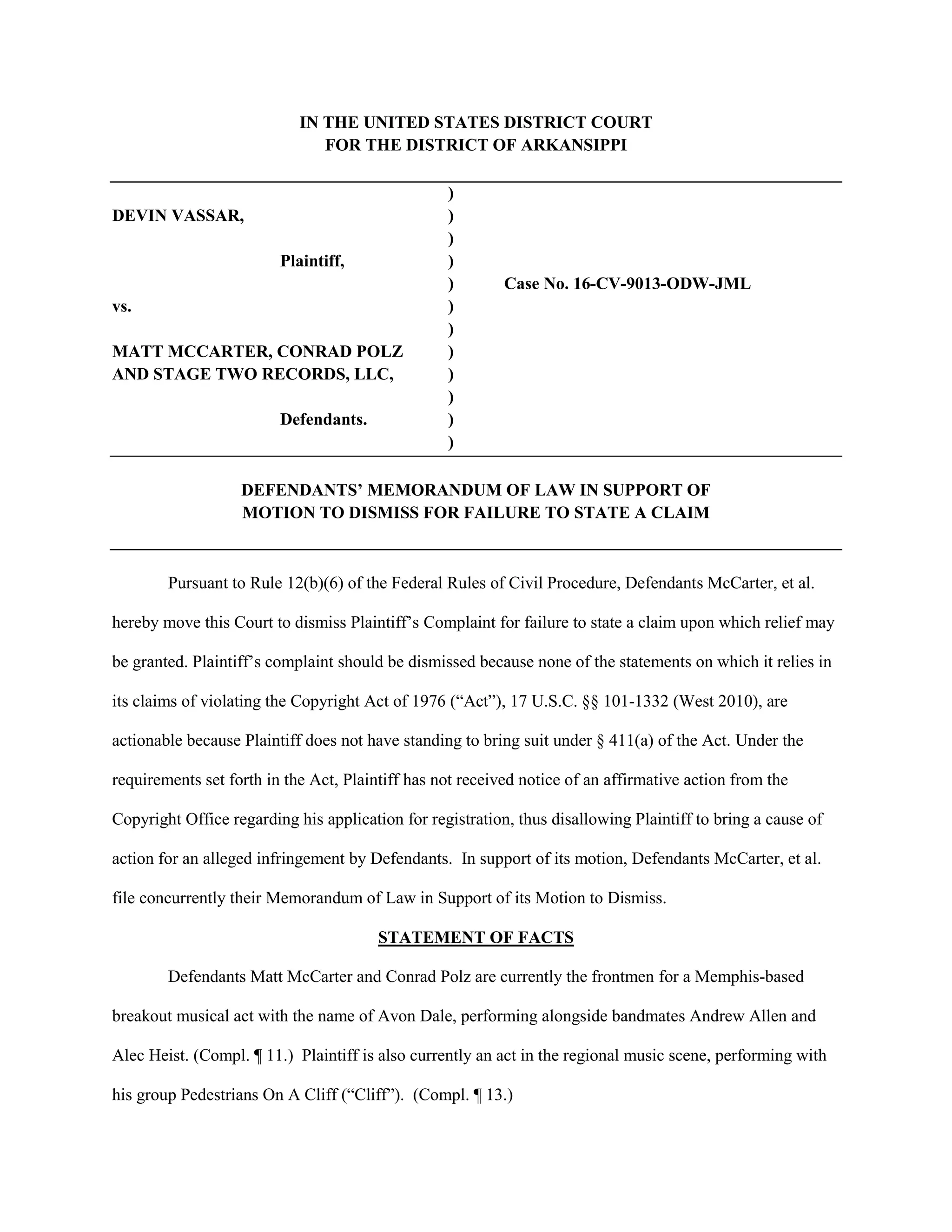 LM6538_TRIAL BRIEF FINAL | PDF