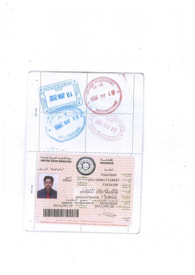 Passport Copy of Askar | PDF