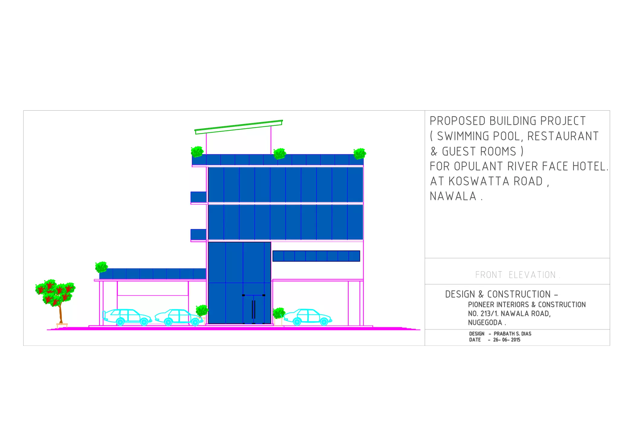 FRONT ELEVATION - SWIMMING POOL | PDF
