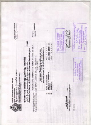 Advanced Level Certificate | PDF