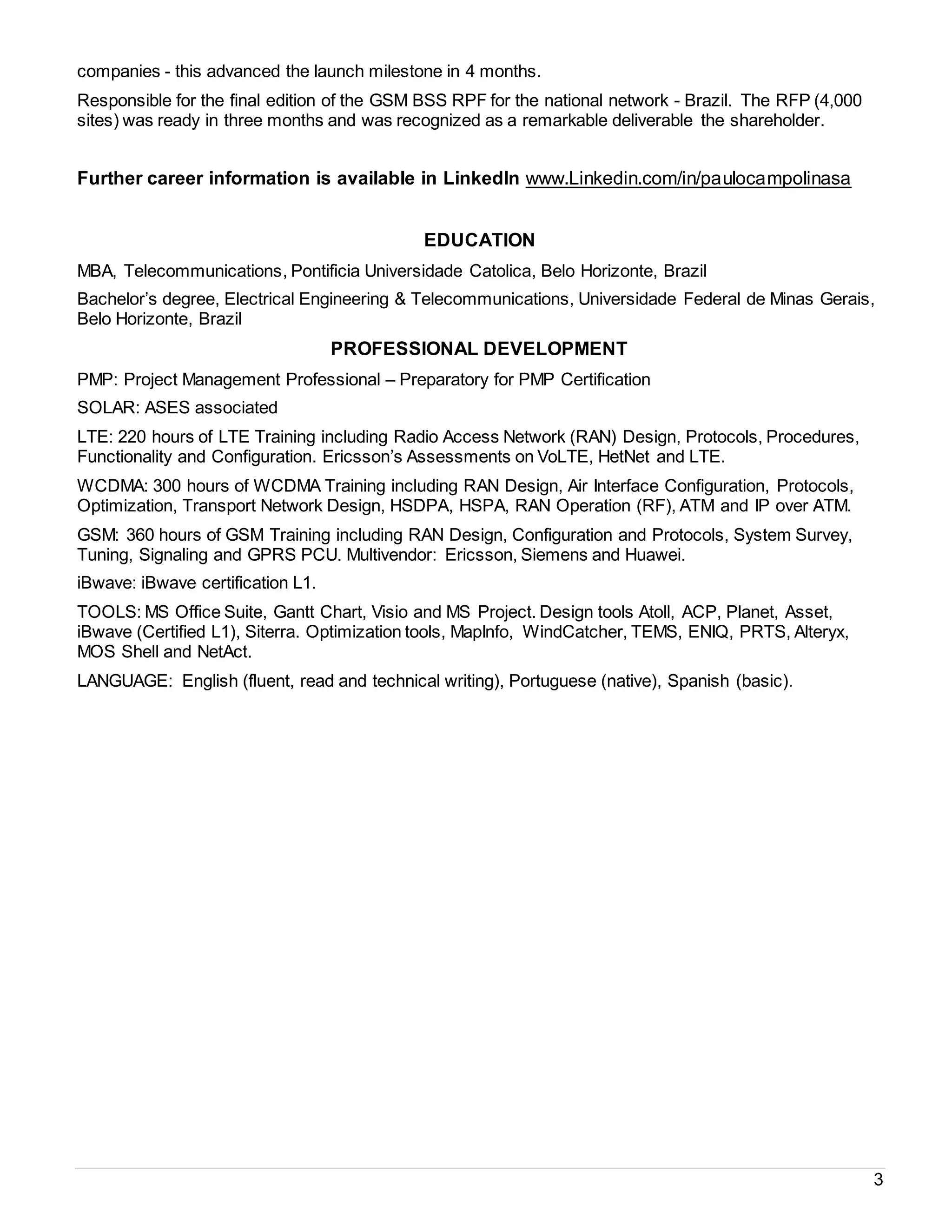 Paulo Campolina Resume - Sr RF Engineer 09182016 | DOCX