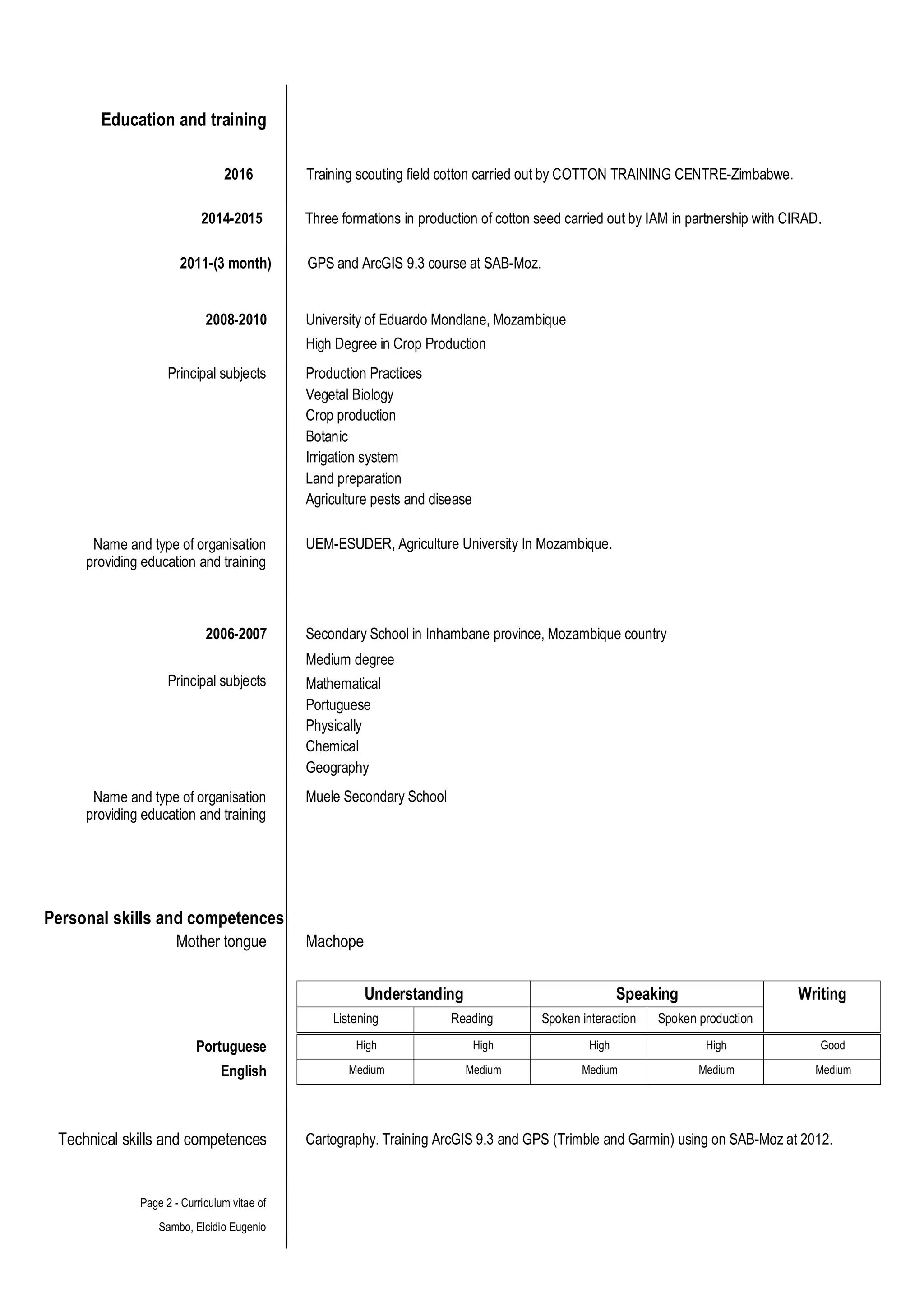 Curriculum_Vitae_English | PDF