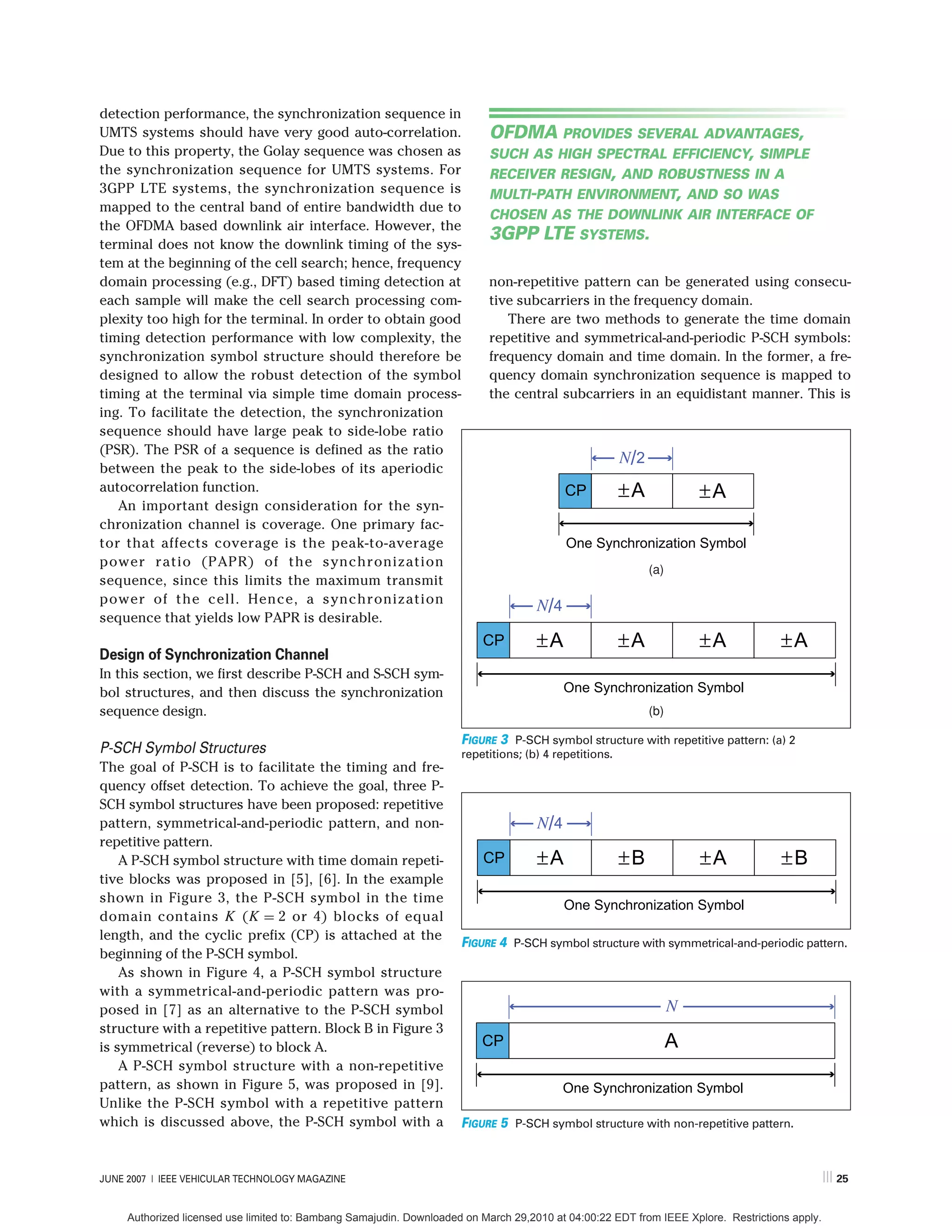 Cell Search Procedure in LTE | PDF