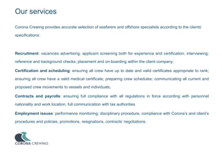 CORONA CREWING SRL 2 | PPTX