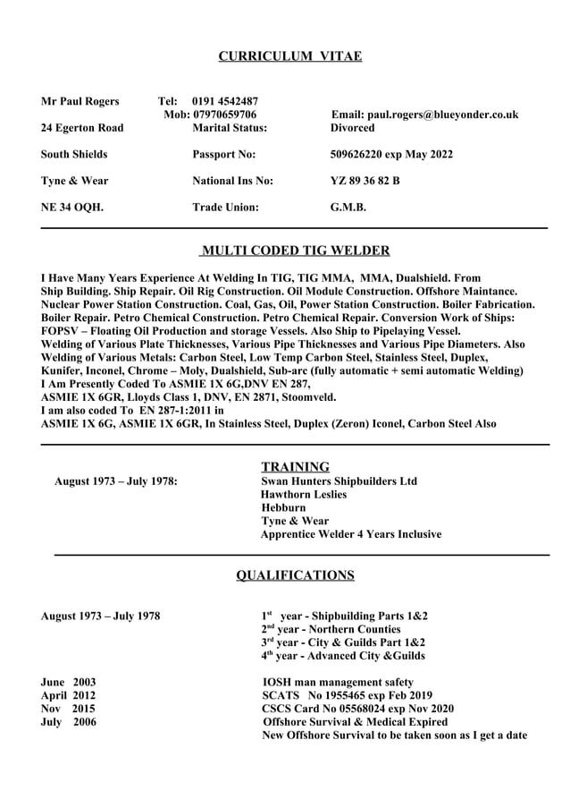 Paul Rogers CV newest | PDF