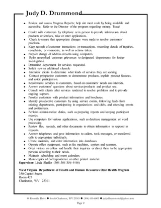 Judy's Resume 1 | DOCX