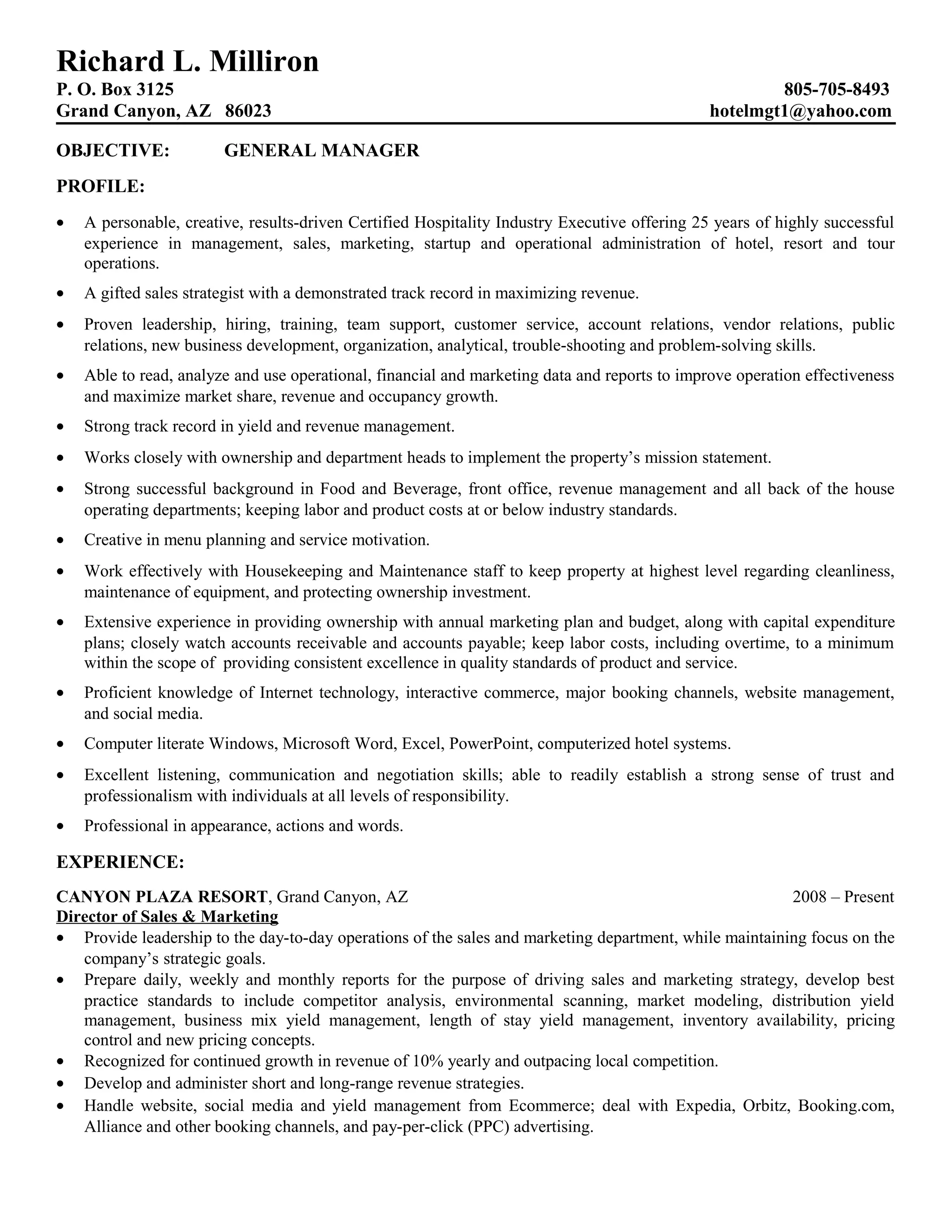 Milliron Richard - GM | DOC