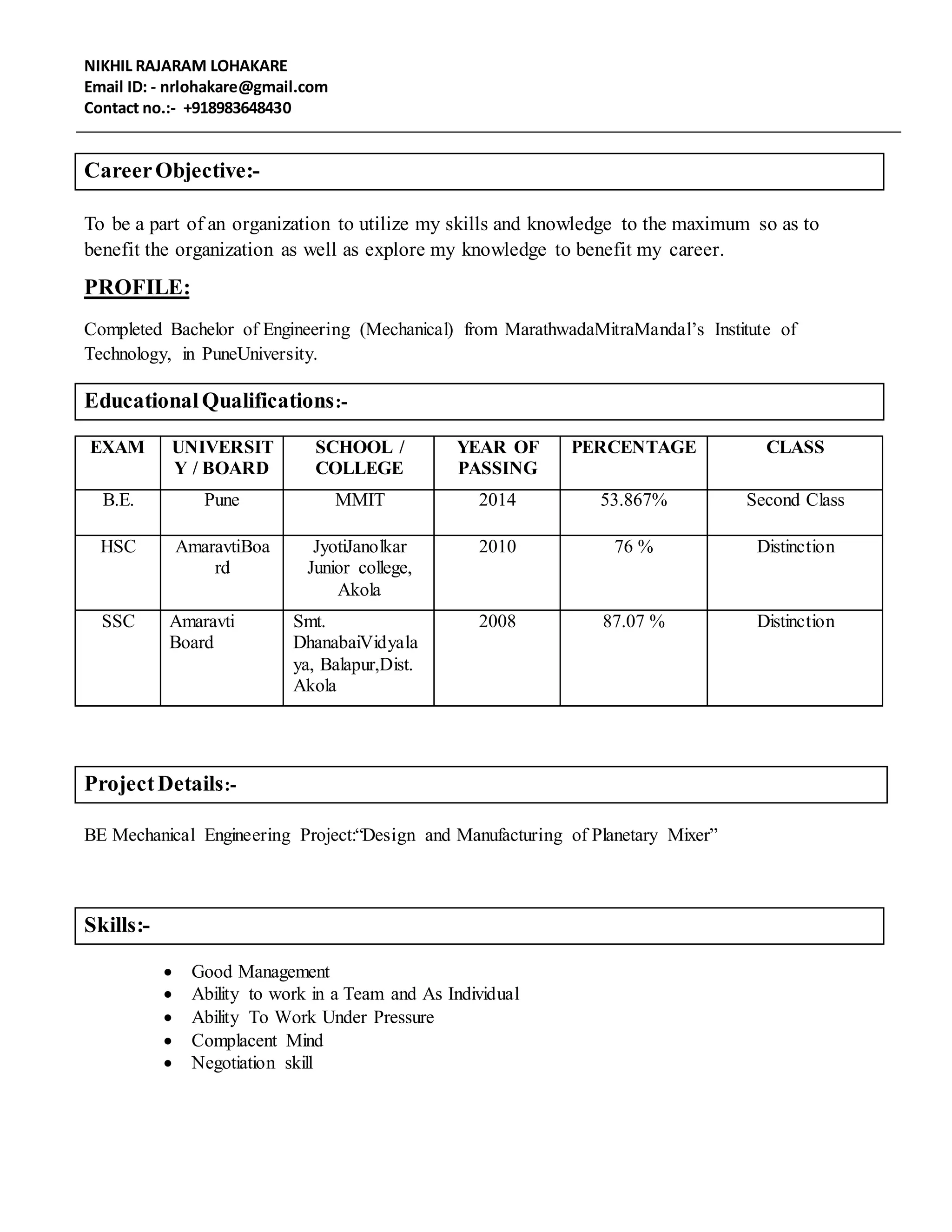 nikhil_Resume1 | PDF