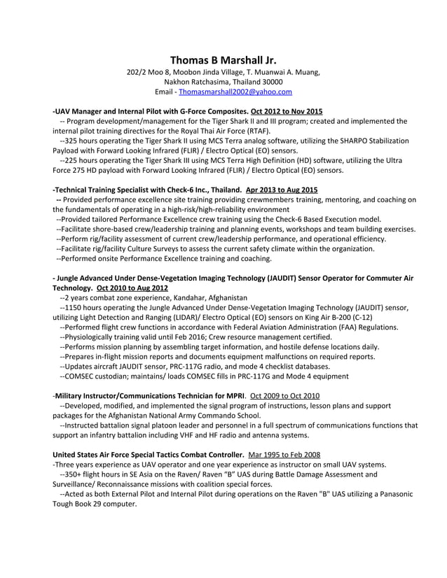 Marshall Resume New | DOC