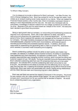 Letter of Reccomendation from Max Drucker | PDF