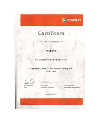 GTN Certificate | DOC