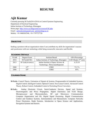 ajit resume 8 nov | PDF