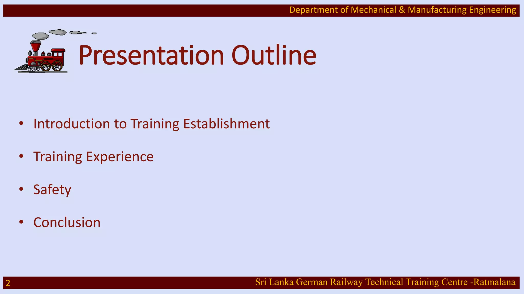 Training presentation at CGR | PPTX