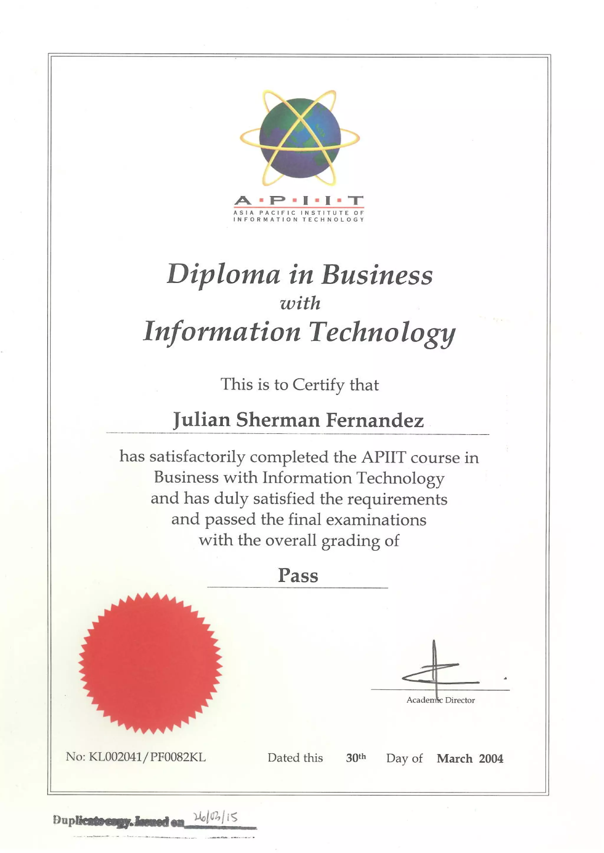 Diploma Replacement Certificate | PDF