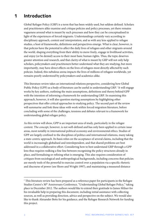 Bauman and Miller_creating-framework-global-refugee-policy-2012 | PDF