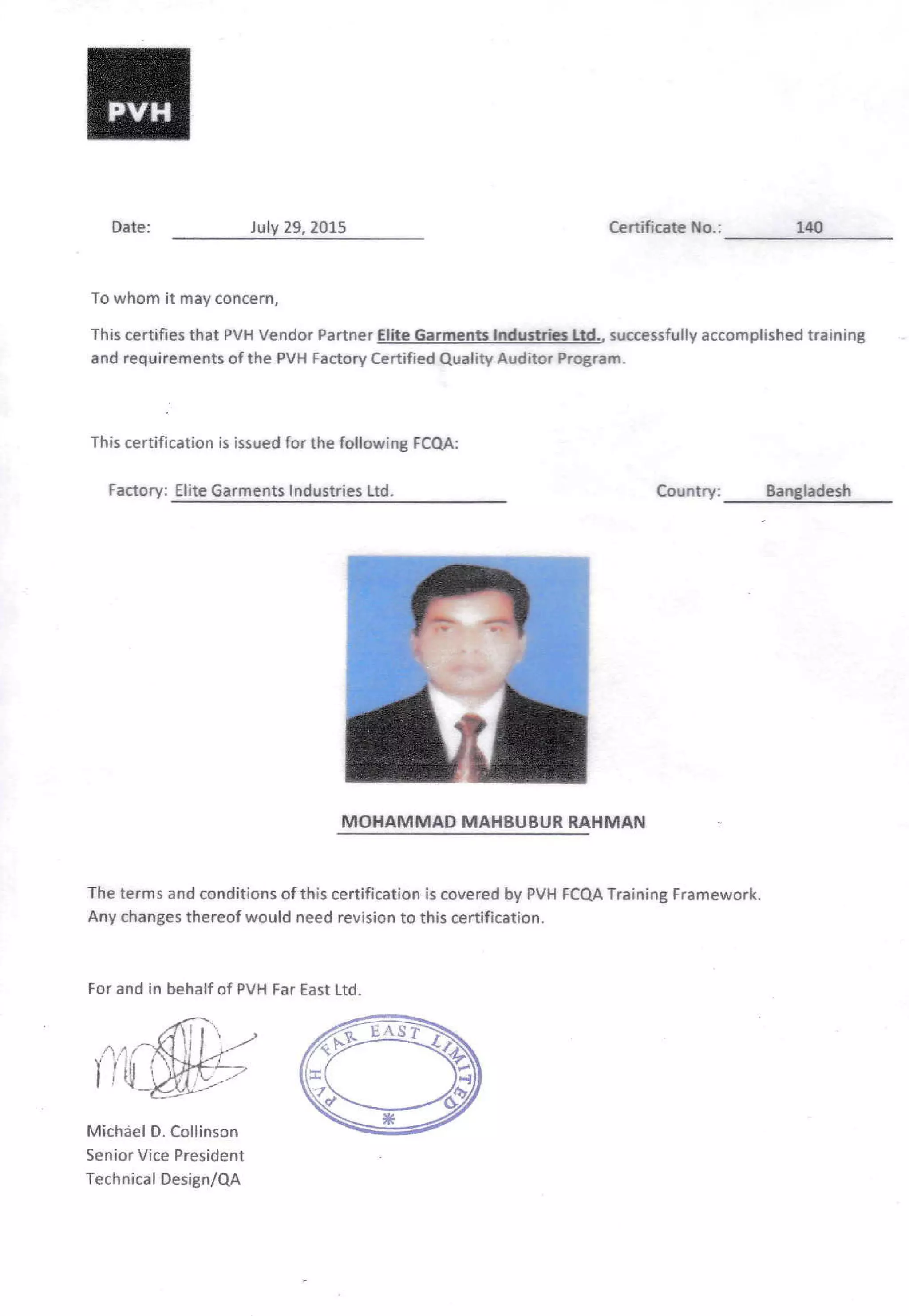 F.C.Q.A Certificate | PDF