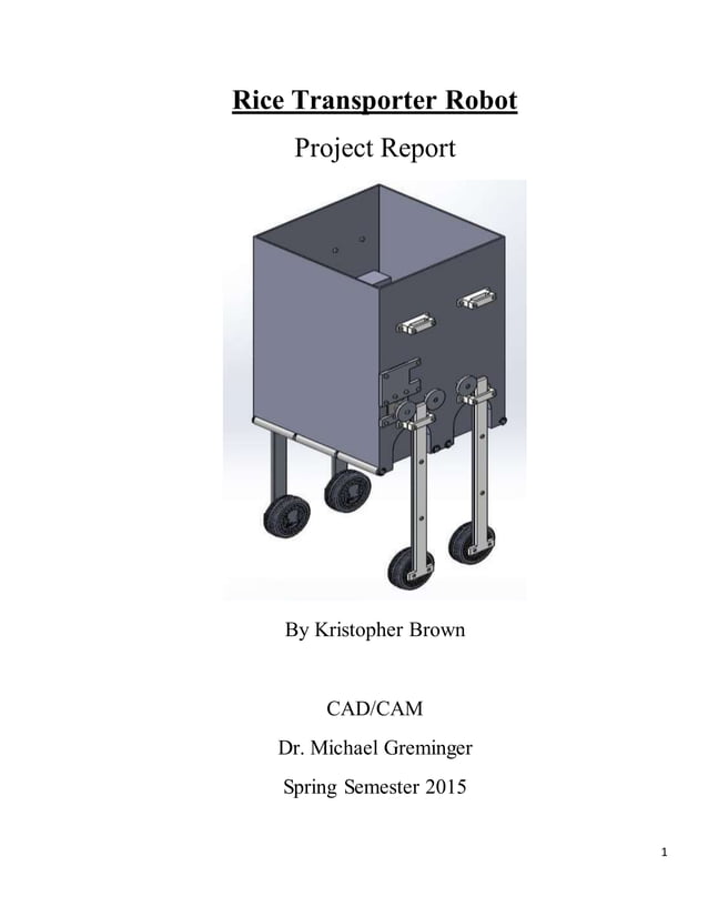 Rice Transporter Robot Project Report | PDF