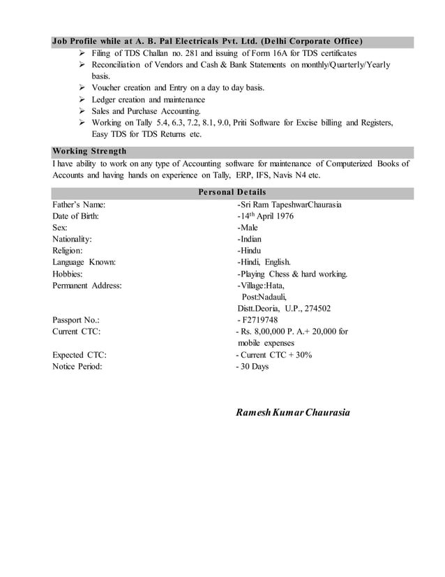 Resume Ramesh | DOCX