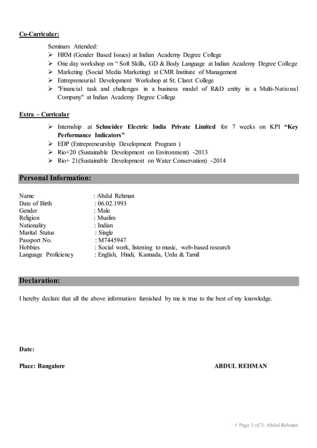 Abdul Rehman resume1 | PDF