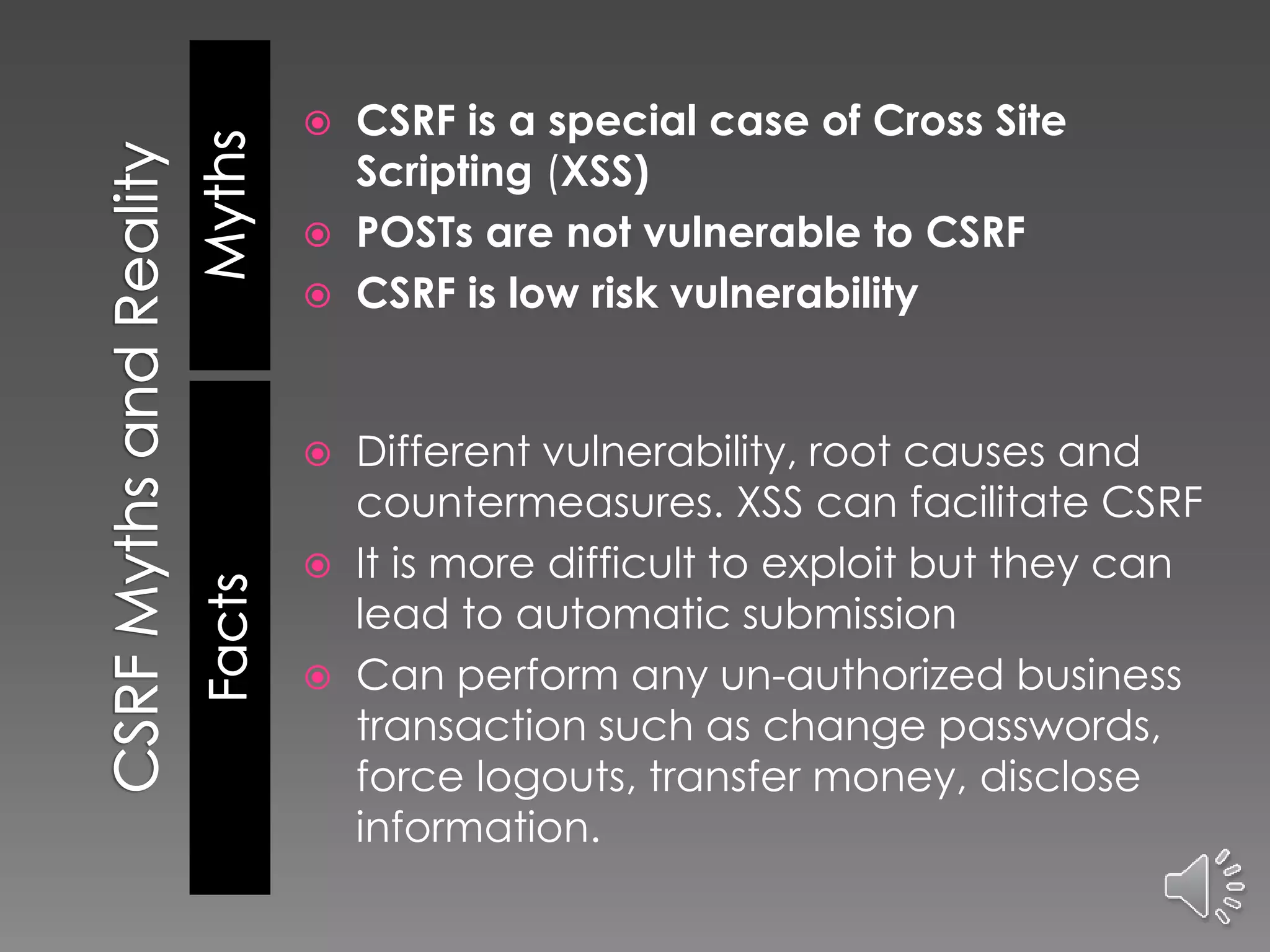 A8 cross site request forgery (csrf) it 6873 presentation | PPT
