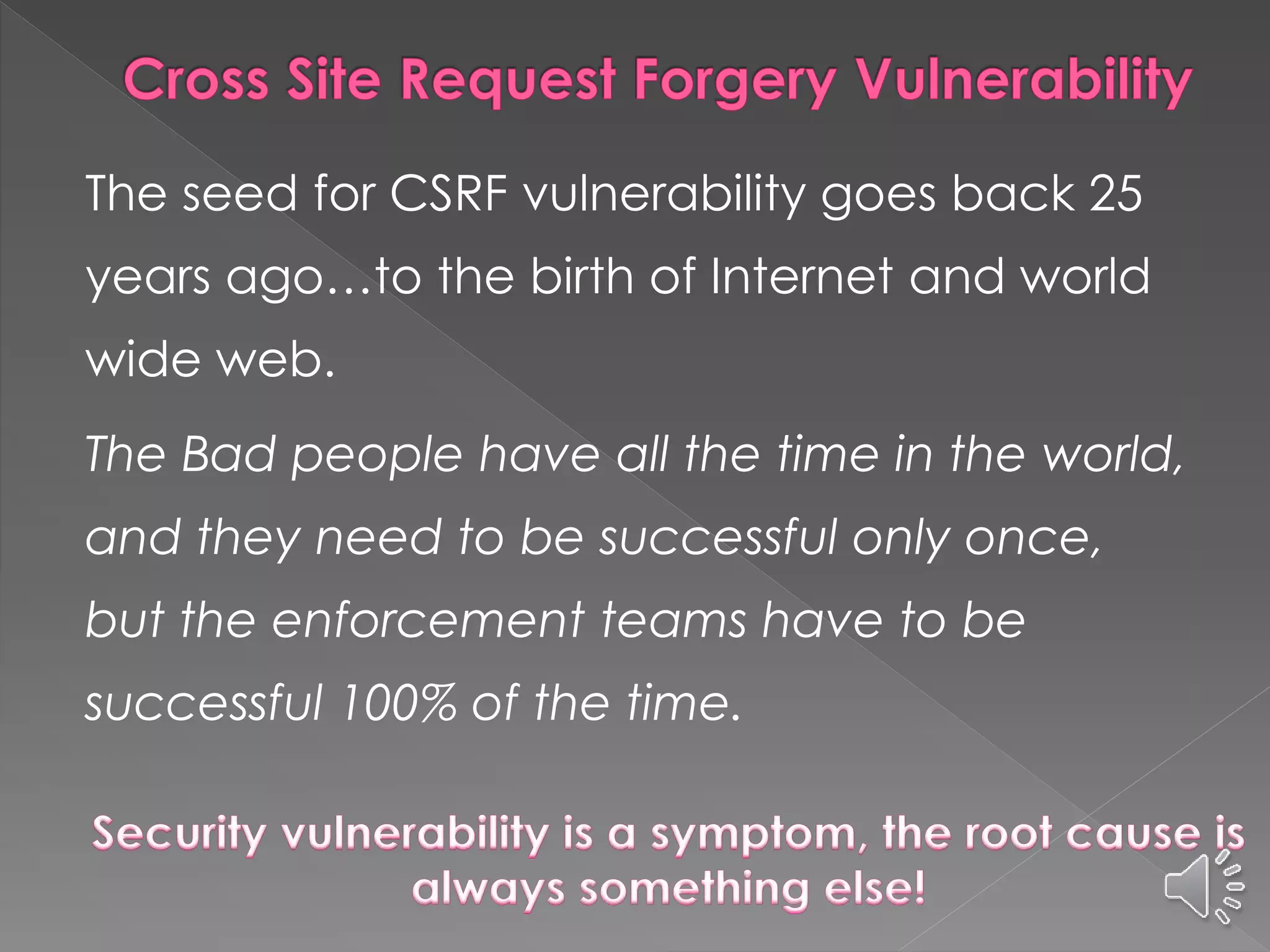 A8 cross site request forgery (csrf) it 6873 presentation | PPT
