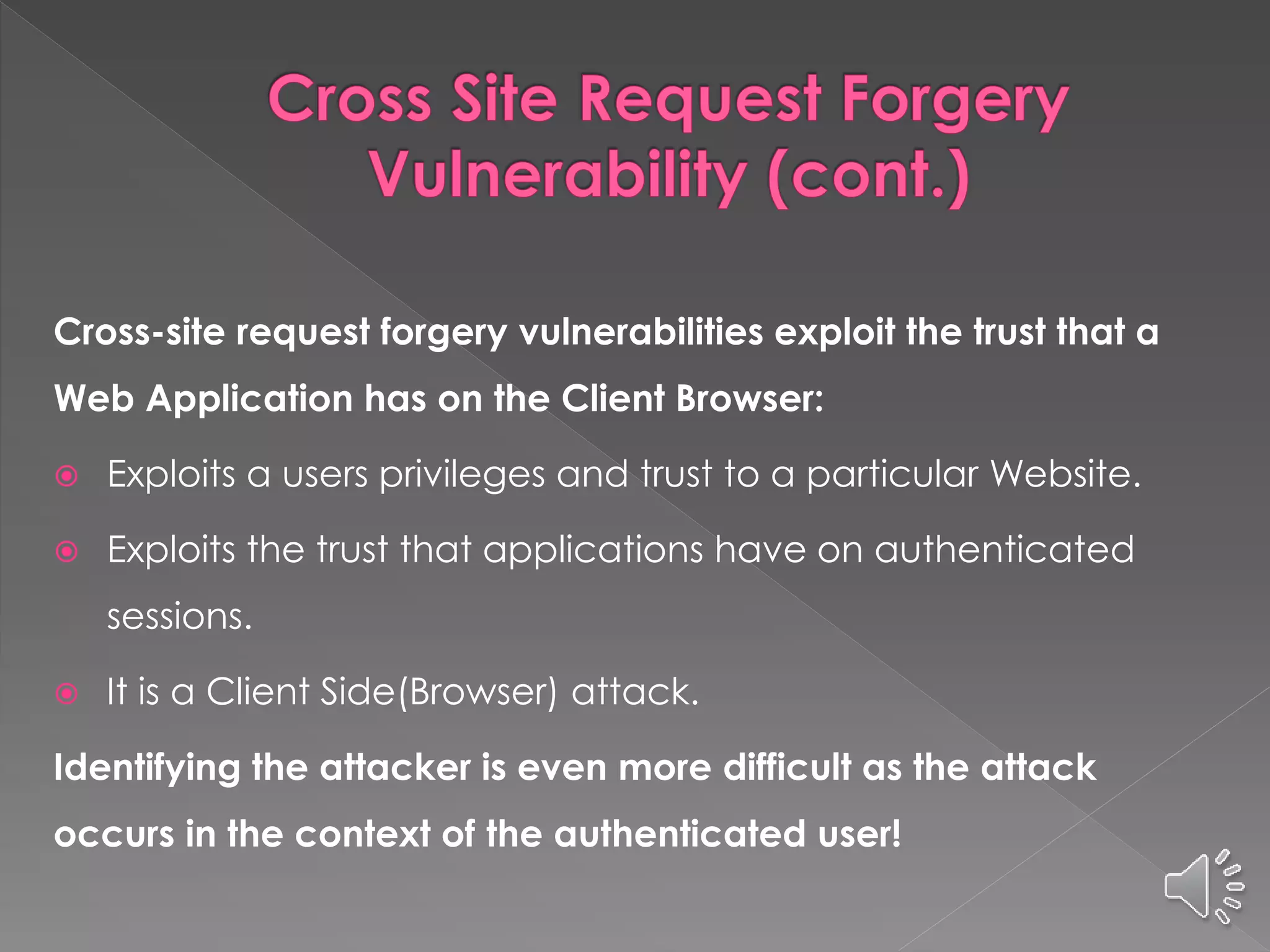 A8 cross site request forgery (csrf) it 6873 presentation | PPT