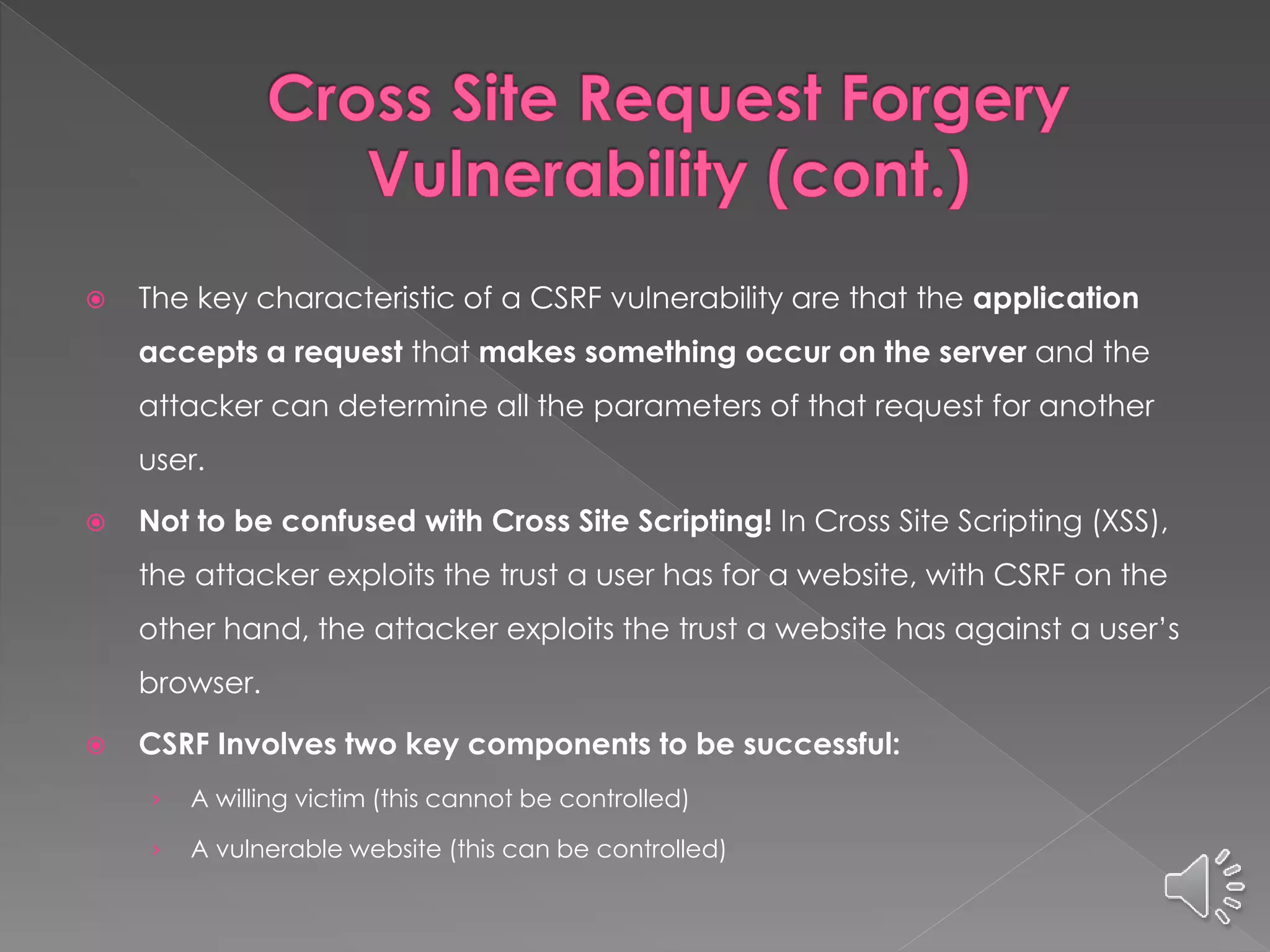 A8 cross site request forgery (csrf) it 6873 presentation | PPT