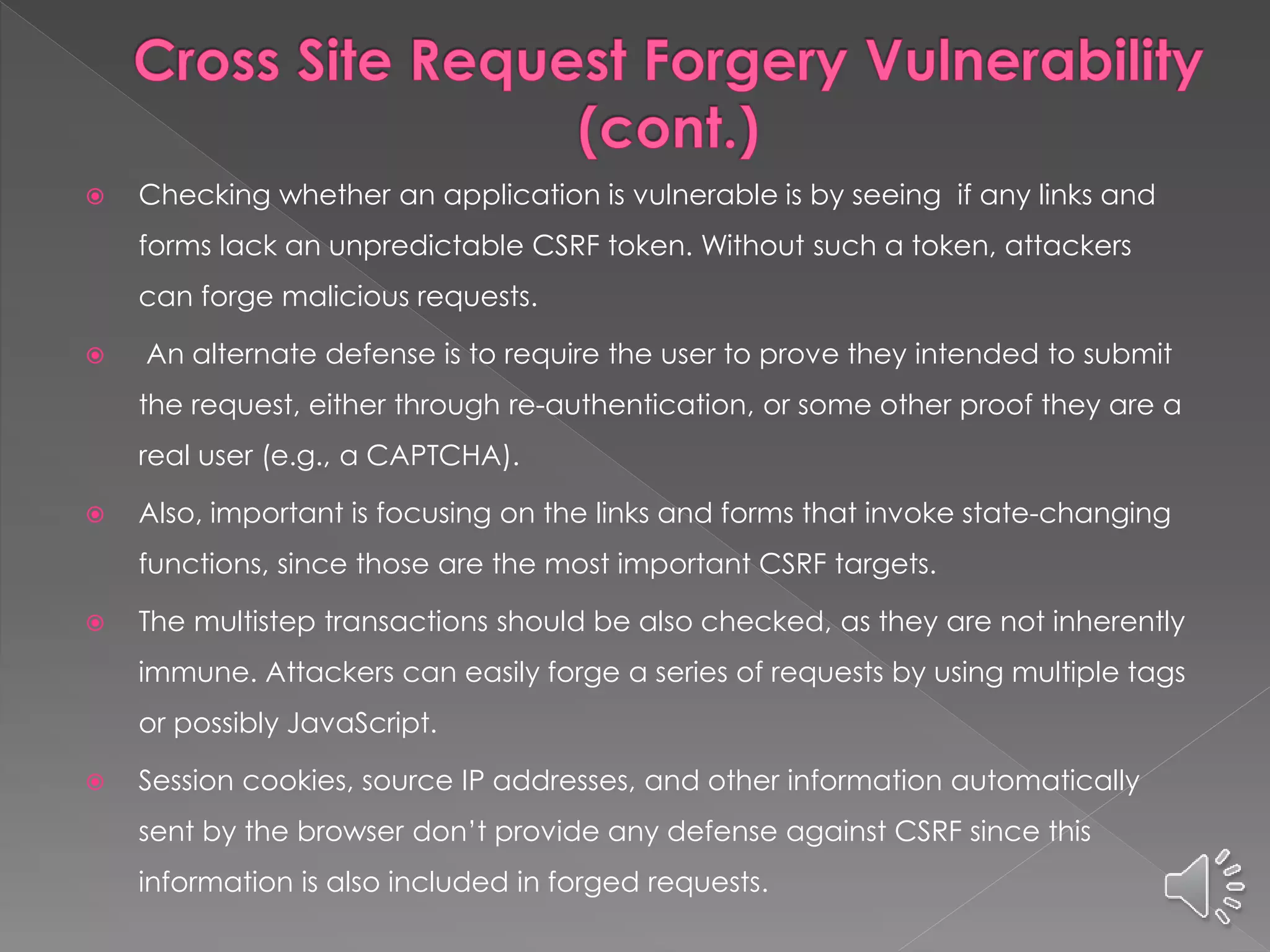 A8 cross site request forgery (csrf) it 6873 presentation | PPT