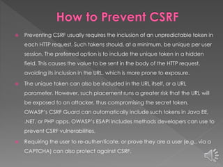 A8 cross site request forgery (csrf) it 6873 presentation | PPT