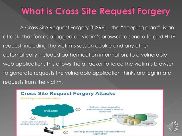 A8 cross site request forgery (csrf) it 6873 presentation | PPT