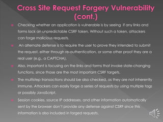 A8 cross site request forgery (csrf) it 6873 presentation | PPT