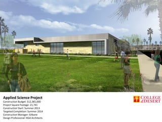 Applied Science Design Drawings & Exterior Bldg Photos 2014 | PDF