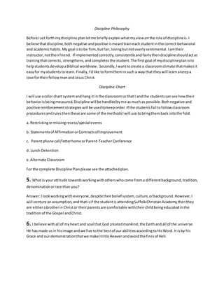 Christian Educational Philosophy | DOCX