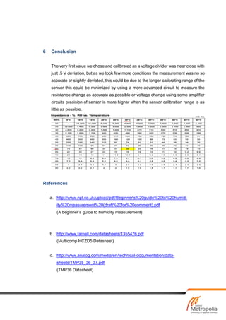 Humidity Sensor | PDF