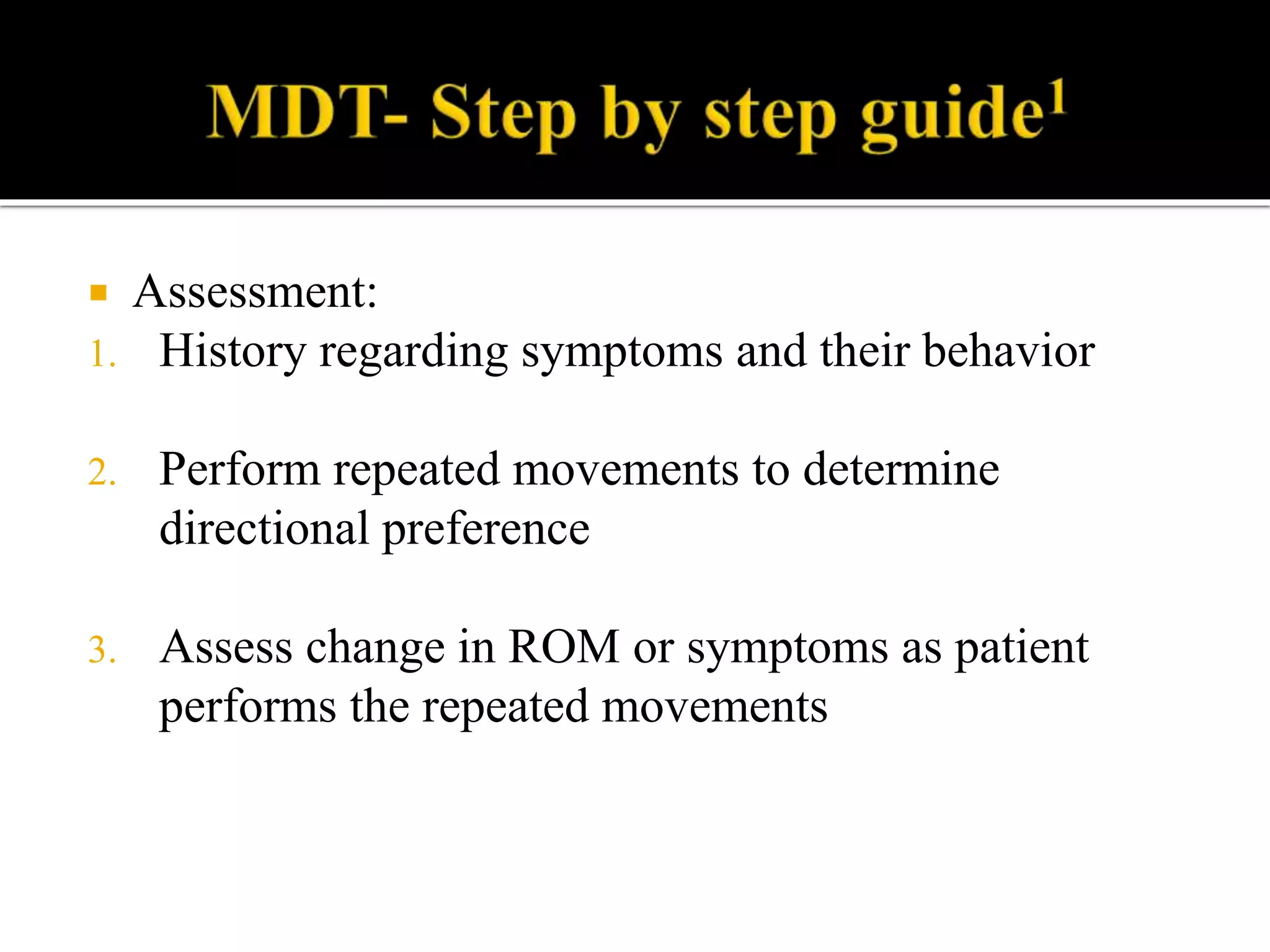 Mckenzie Method of Mechanical Diagnosis and Therapy.3.15
