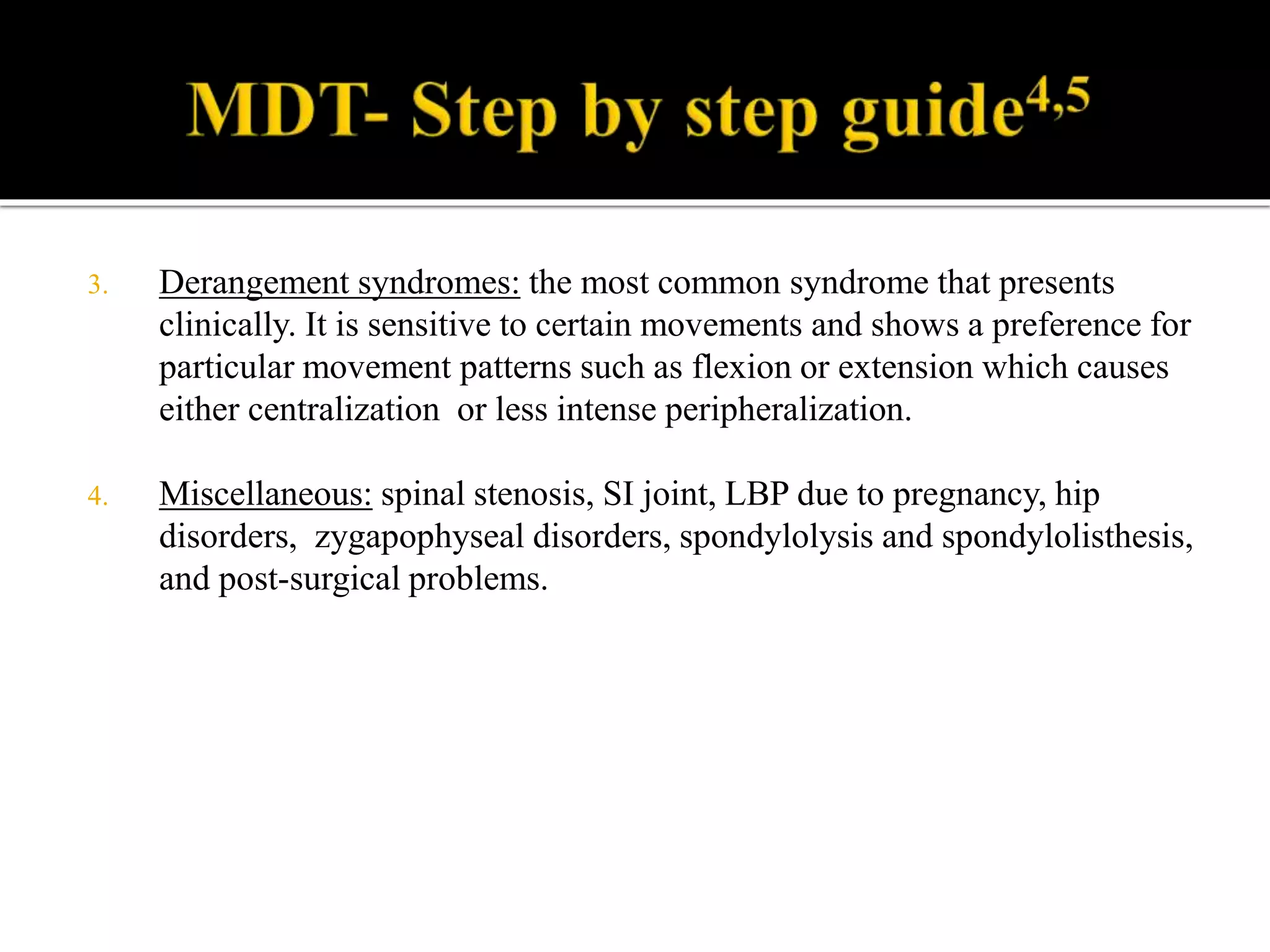 Mckenzie Method of Mechanical Diagnosis and Therapy.3.15