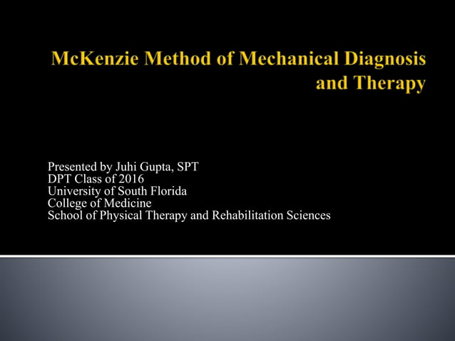 Mckenzie Method of Mechanical Diagnosis and Therapy.3.15