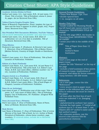 Citation Cheat Sheet PDF | PDF