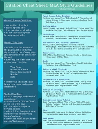 Citation Cheat Sheet PDF | PDF