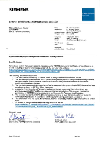 RD PM@Siemens_assessor_accreditation | PDF