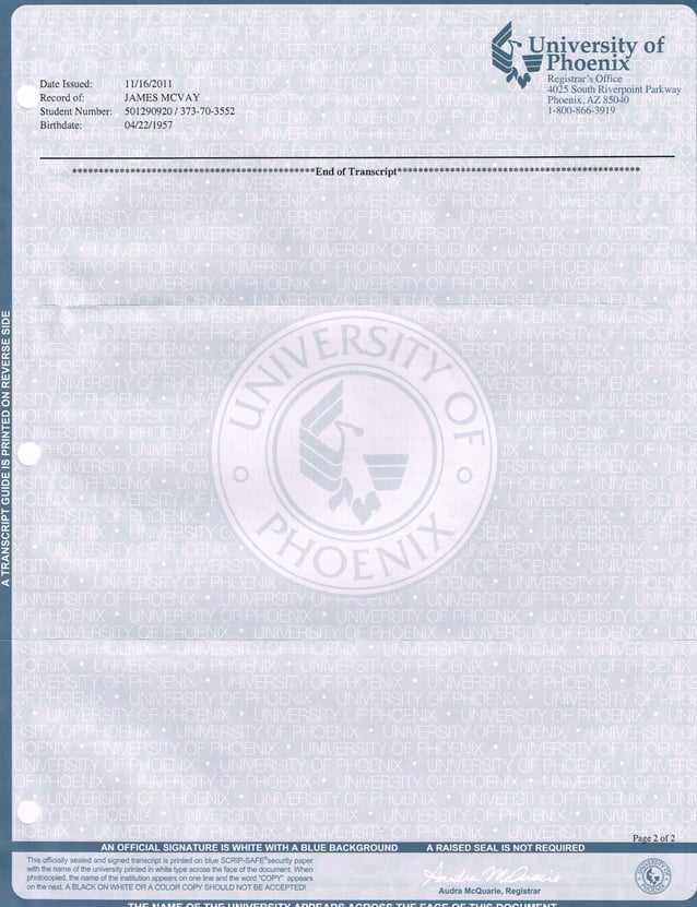 UOP Transcrips | PDF