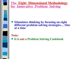 The Eight Dimentions, Briefly | PPT