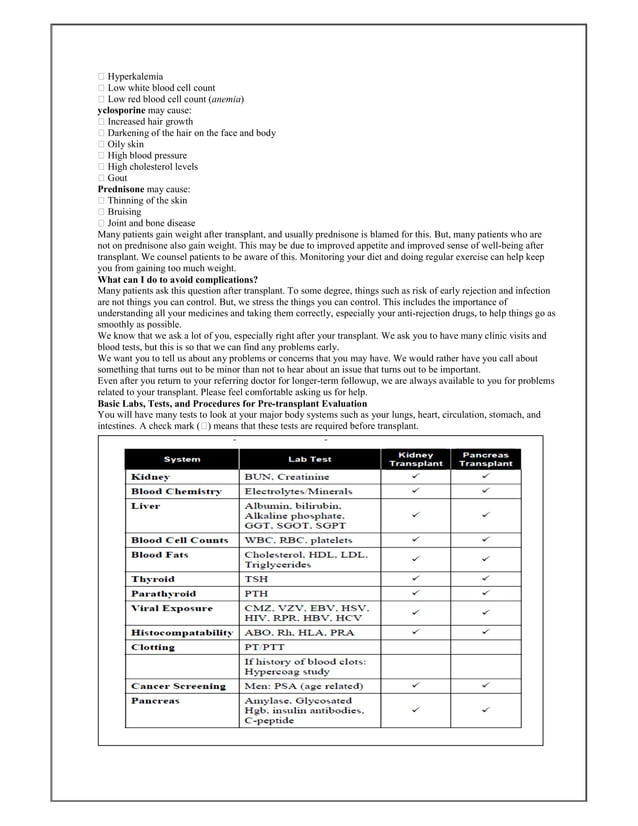 Guide- Kidney - Pancreas - Transplant | PDF